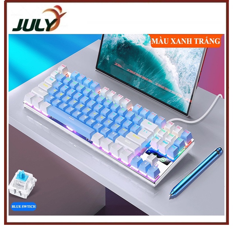 Bàn phím cơ gaming blue swtich YINDIAO ZK3 mini size 87 phím với đèn ...