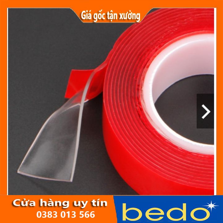 Băng keo trong suốt 2 mặt siêu dính bản 2cm cuộn 3m | Shopee Việt Nam