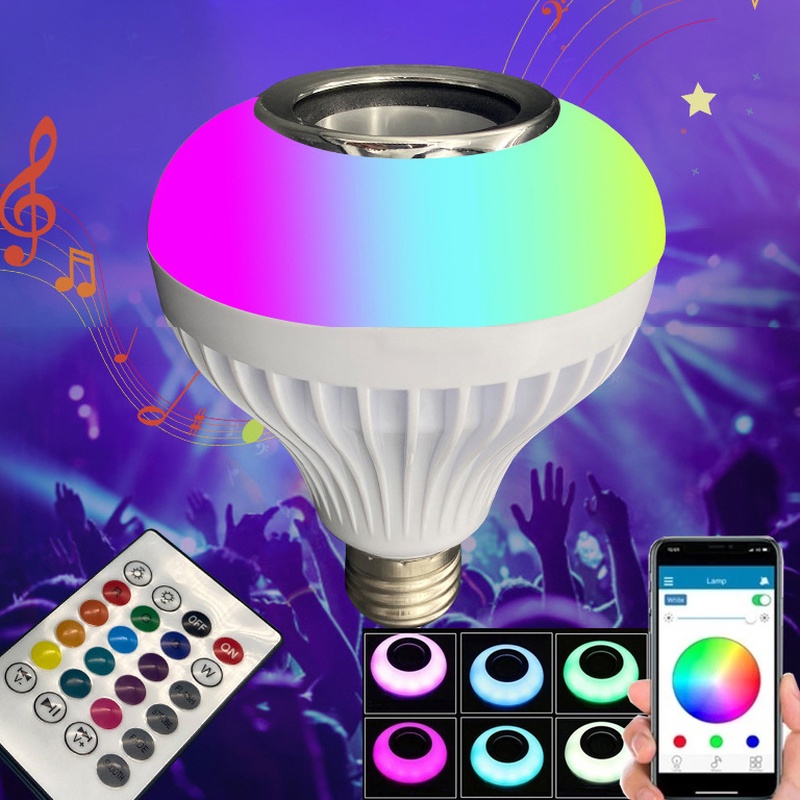 Bóng Đèn Led Kết Nối Bluetooth Có Loa Phát Nhạc Và Điều Khiển Từ Xa ...