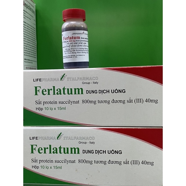 [ Chính hãng] Dung dịch uống bổ sắt Ferlatum ( Hộp 10 lọ) | Shopee Việt Nam