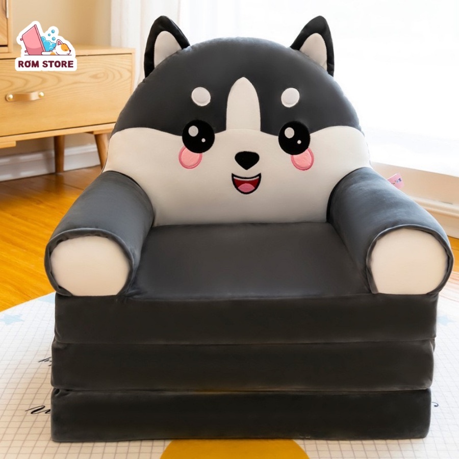 Ghế sofa cho bé, có thể làm giường ngủ mini, 3 tầng gấp gọn, nệm bông ...