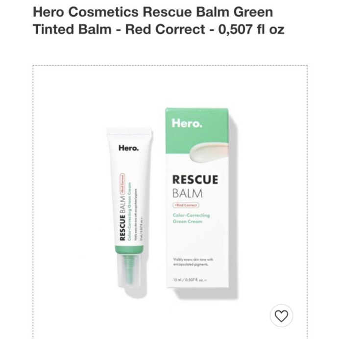 Kem Hiệu chỉnh Màu Tái Tạo Da Hero RESCUE Blam + Red Correct | Shopee ...