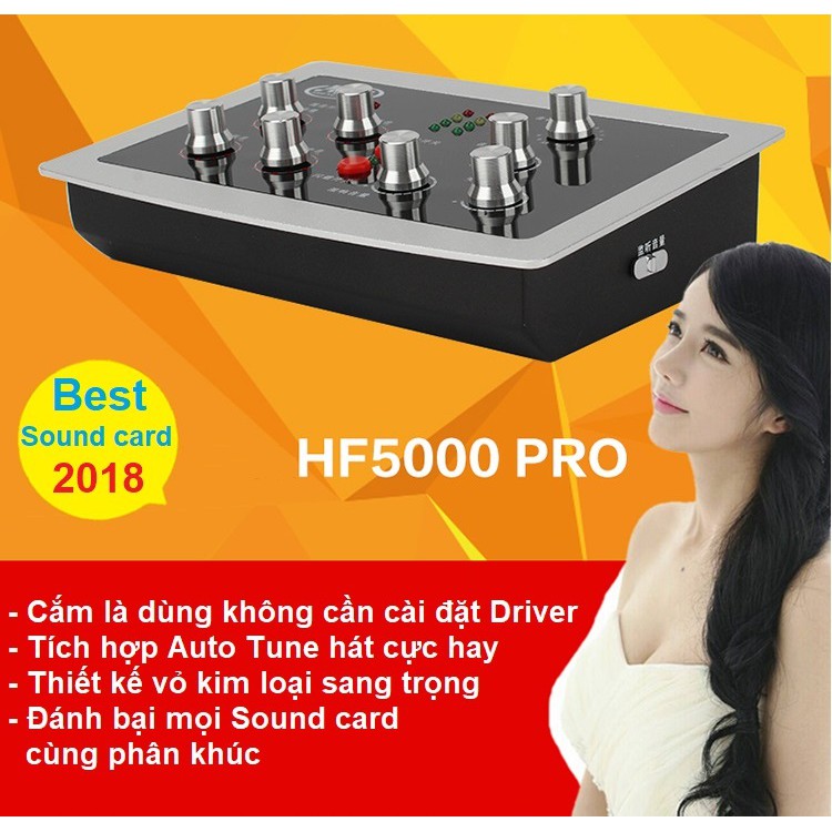 Sound card HF-5000 Pro - Sound card Karaoke Livestream cao cấp nhất ...