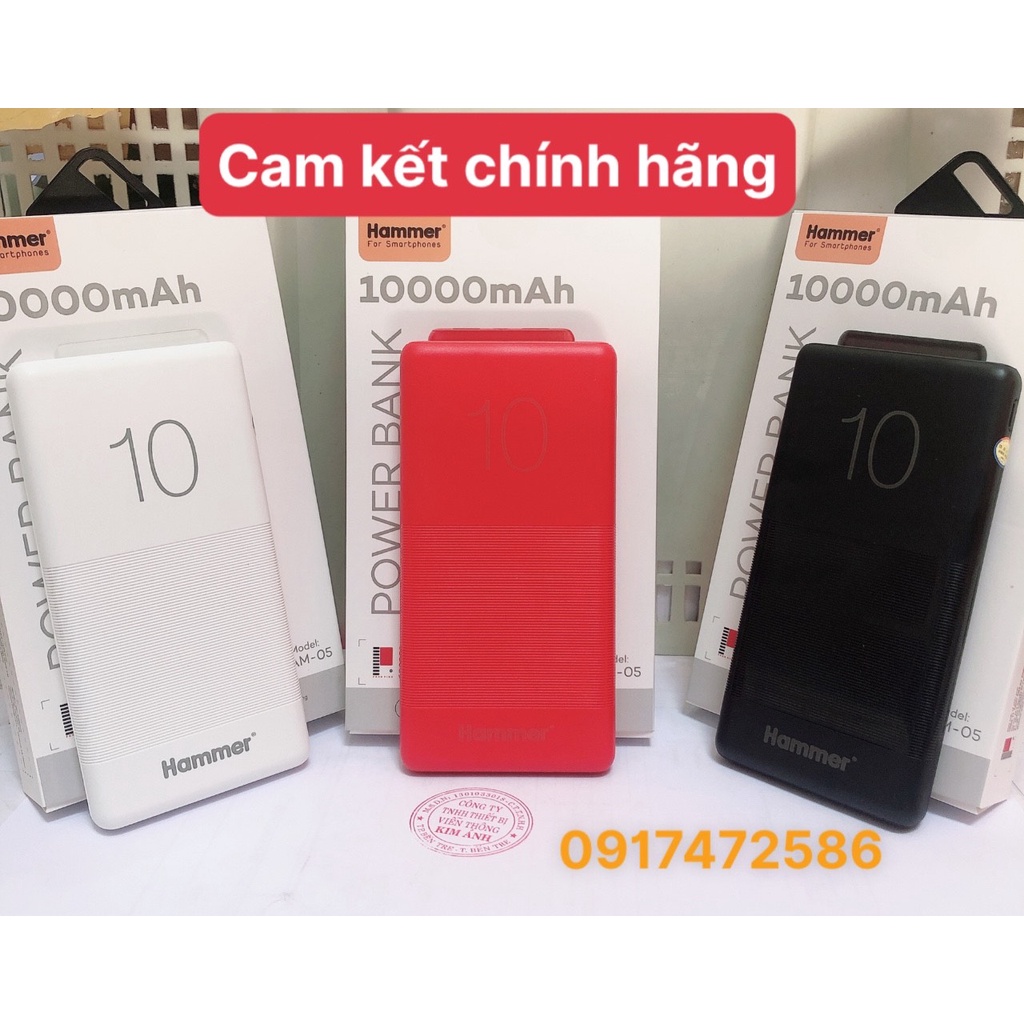 THANH LÝ Sạc Dự Phòng Hammer H05 10000mah, có tem chống giả, Hàng chính ...