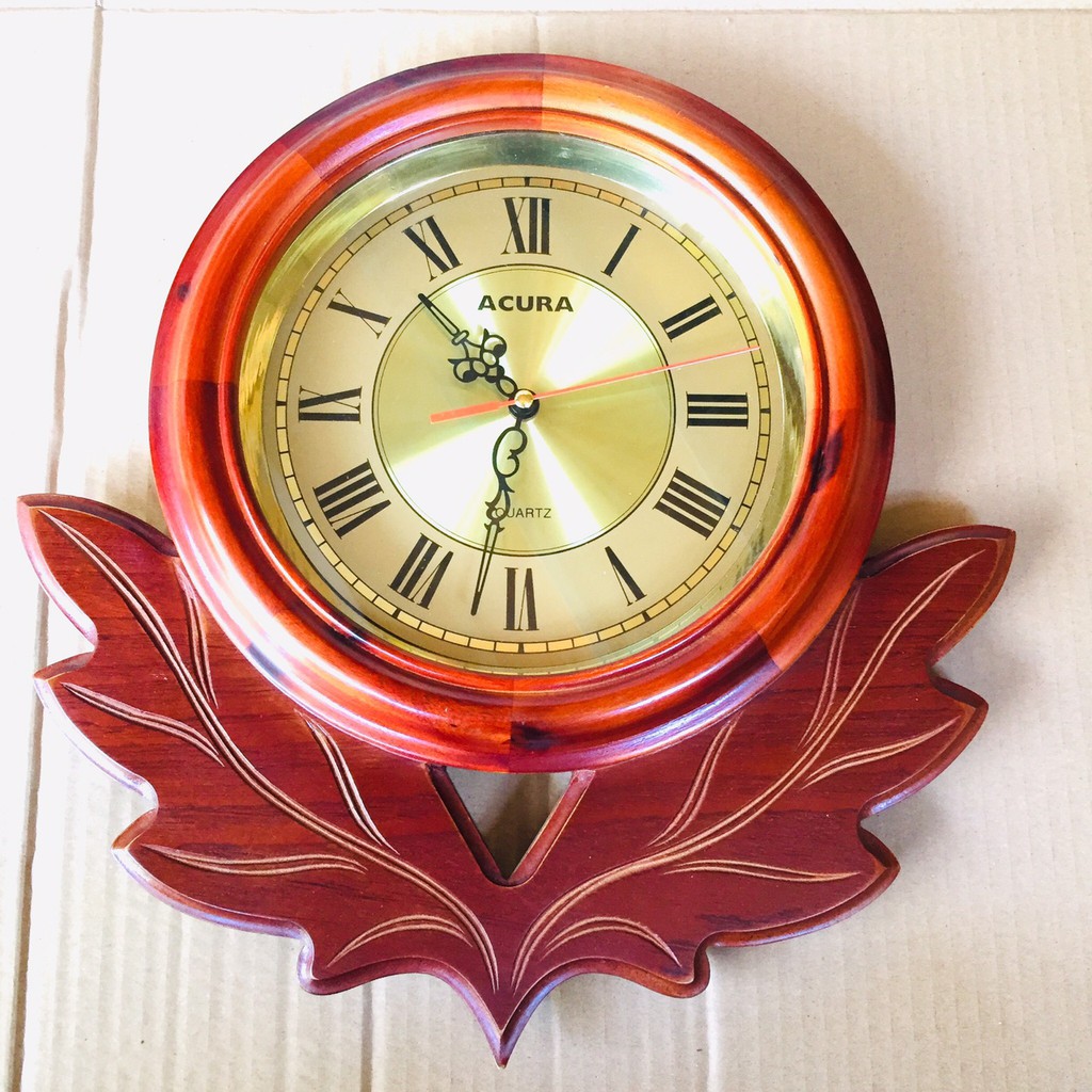 Đồng hồ gỗ treo tường ACURA CLOCK F01. số la mã- MSCLV | Shopee Việt Nam