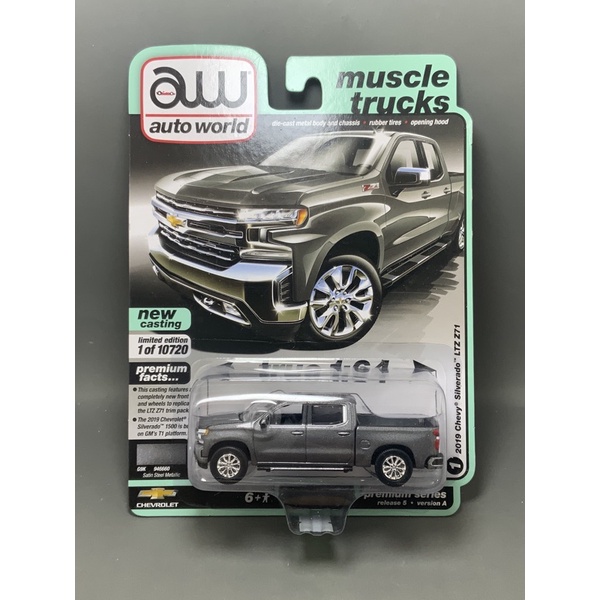 Auto World- 2019 Chevolet Silverado - xe mô hình tỉ lệ 1/64 | Shopee ...