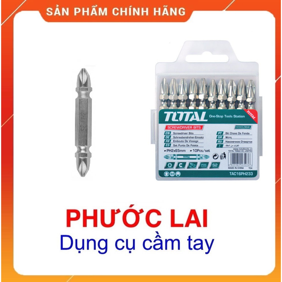 Mũi vít PH2x65mm Total TAC16PH233 (lẻ 1 mũi) | Shopee Việt Nam