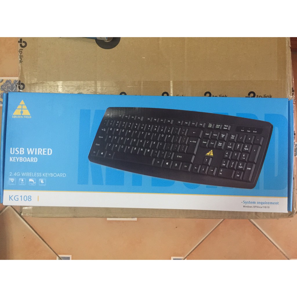 COMBO (bàn phím + chuột) cao cấp, Bộ phím chuột có dây Golden Field KG108 | Shopee Việt Nam
