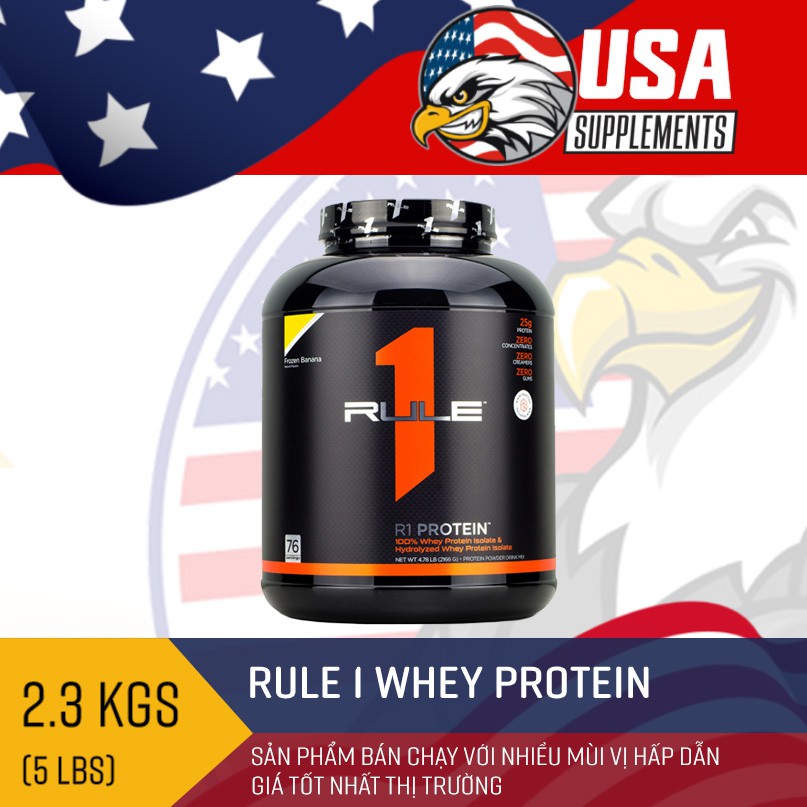 Sữa Tăng Cơ, Rule1 Protein Isolate 5lbs (2.3kg) protein phát triển cơ ...