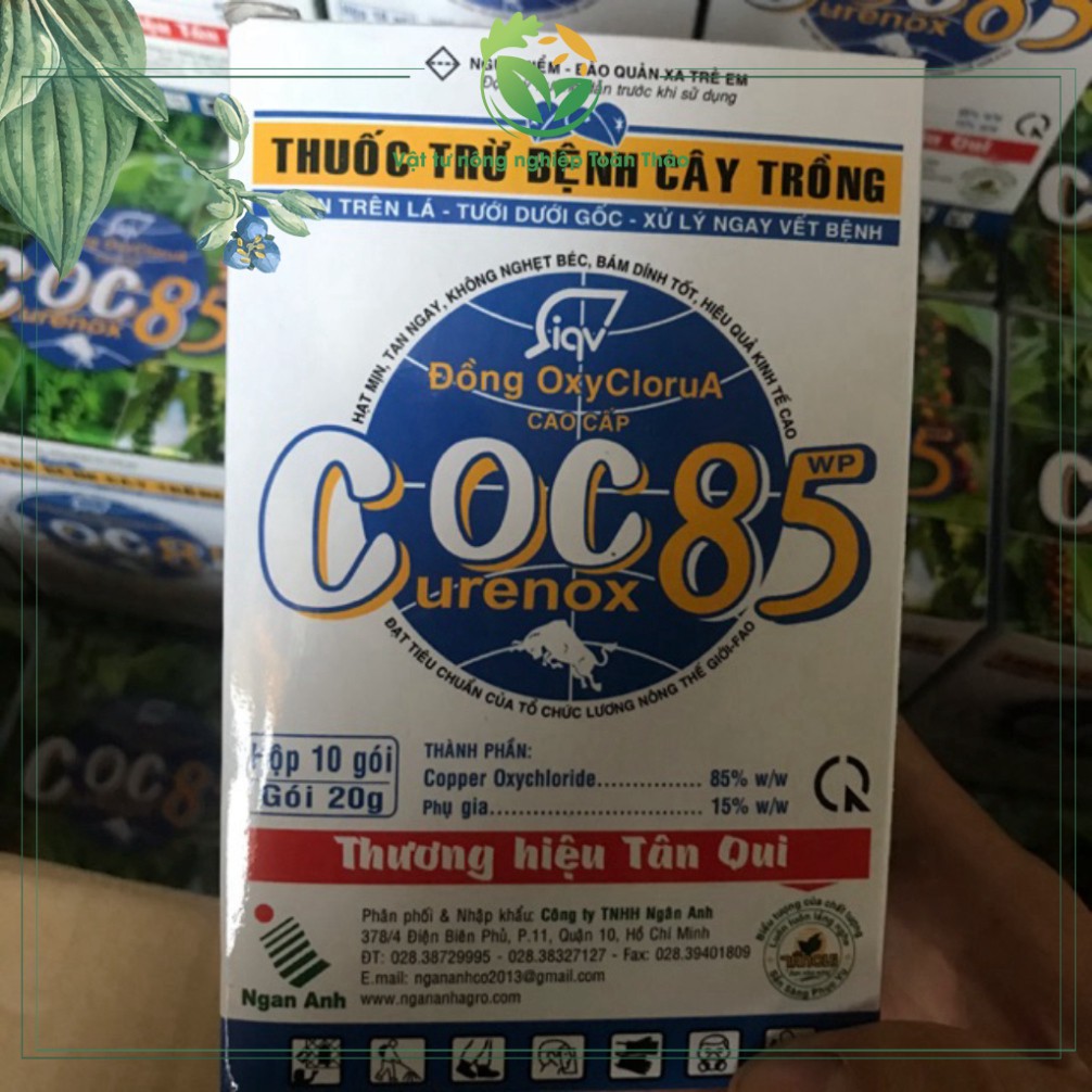 Thuốc Trừ Nấm Bệnh trên cây trồng Coc 85 WP - trừ thán thư, rỉ sắt, vàng lá, sương mai, ghẻ sẹo ...