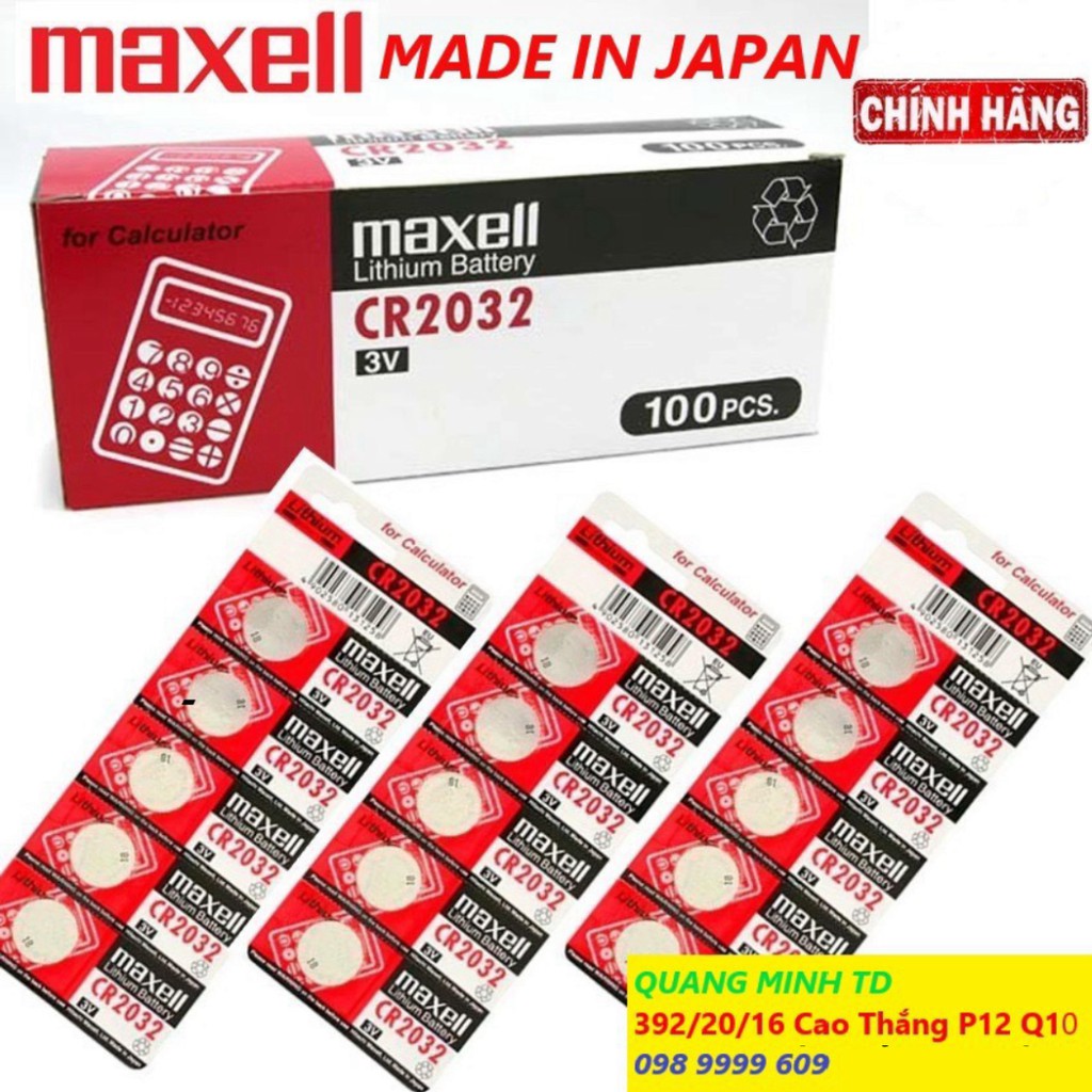 PIN CMOS MAXCELL CR2032 1 VĨ 5 VIÊN | Shopee Việt Nam