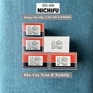 Đầu cos tròn R5.5 Nichifu Nhật Bản- Đầu cốt tròn loại trần -Cho dây 2.63 tới 6.64mm2 R5.5-4 R5.5 ...