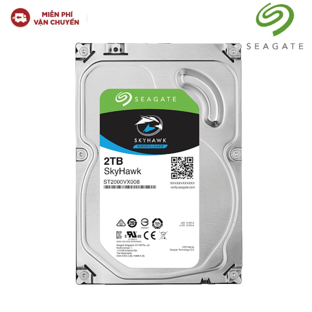Ổ Cứng HDD Video Seagate SkyHawk 2TB/64MB/3.5 - ST2000VX008 - Hàng ...