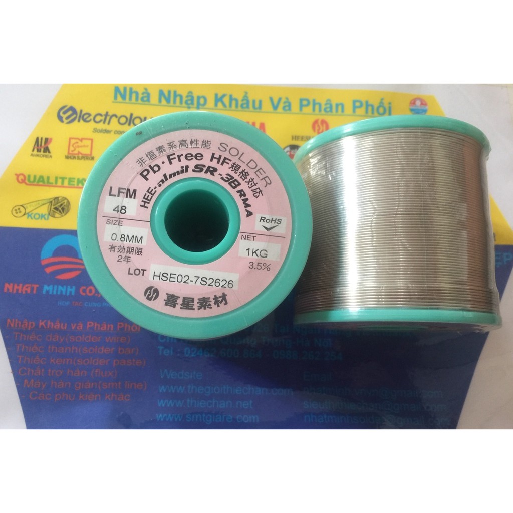 Cuộn thiếc hàn Heesung 3%Ag HSE02-LFM48-SR38-0.8MM | Shopee Việt Nam