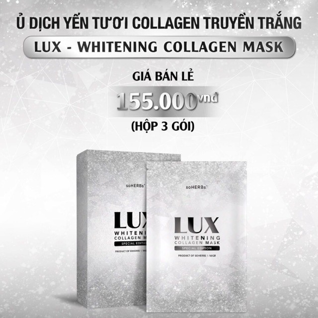 [CHÍNH HÃNG] Ủ DỊCH YẾN TƯƠI COLLAGEN LUX soHERBS | Shopee Việt Nam