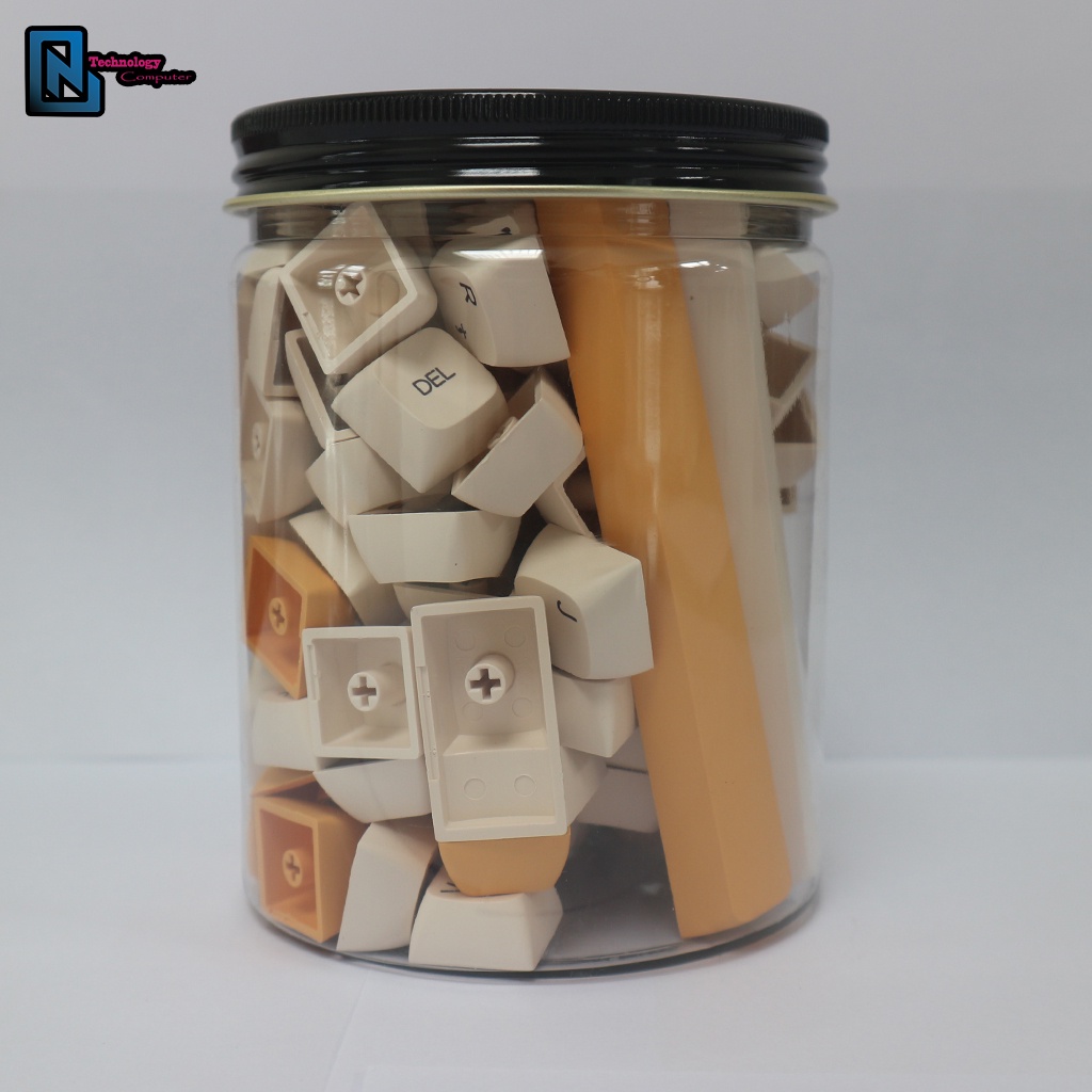 Keycap PBT Honey Bee Milk In DyeSub Chiều Cao XDA 9.5mm 132 Phím Phù ...