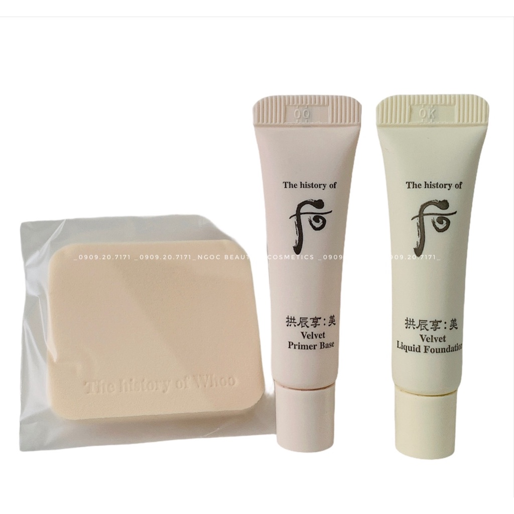 Set kem lót và kem nền trang điểm cao cấp Whoo Velvet Primer Base ...