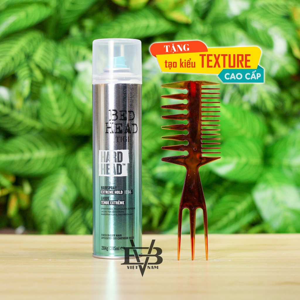 [BẢN NĂM 2021] Gôm xịt tóc Tigi Bed Head 385ml chính hãng nhập khẩu USA+ Tặng lược Texture tạo ...
