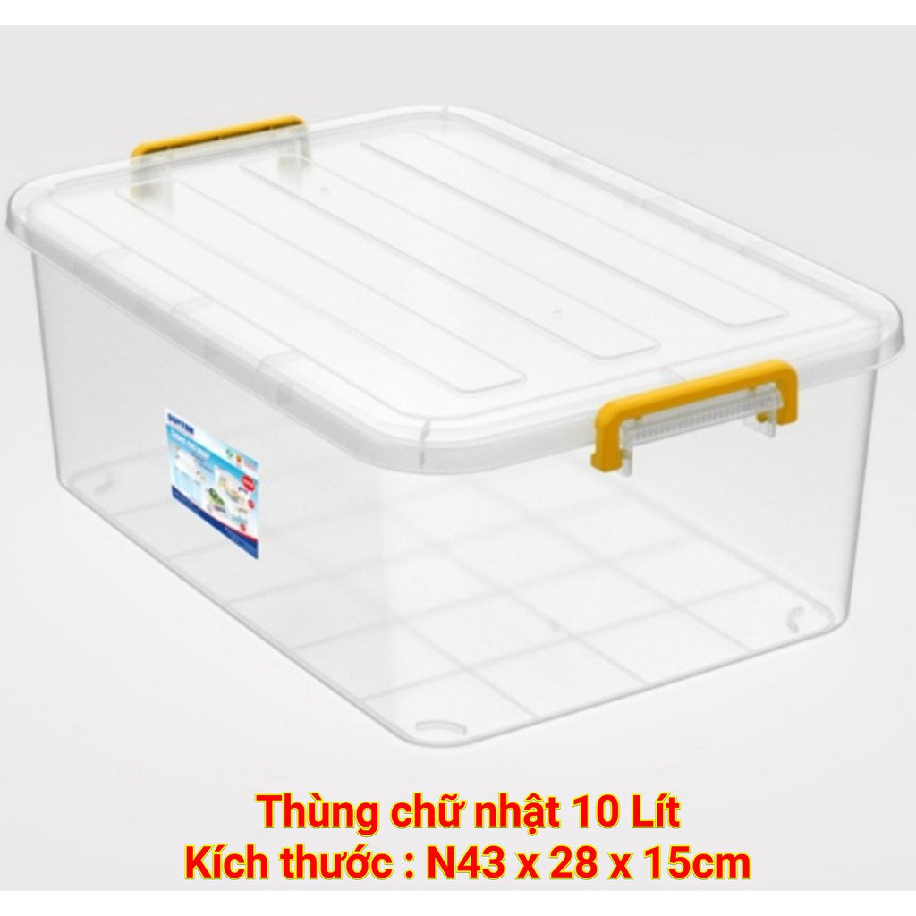 Thùng nhựa trong đựng đồ Duy Tân 10L | Shopee Việt Nam