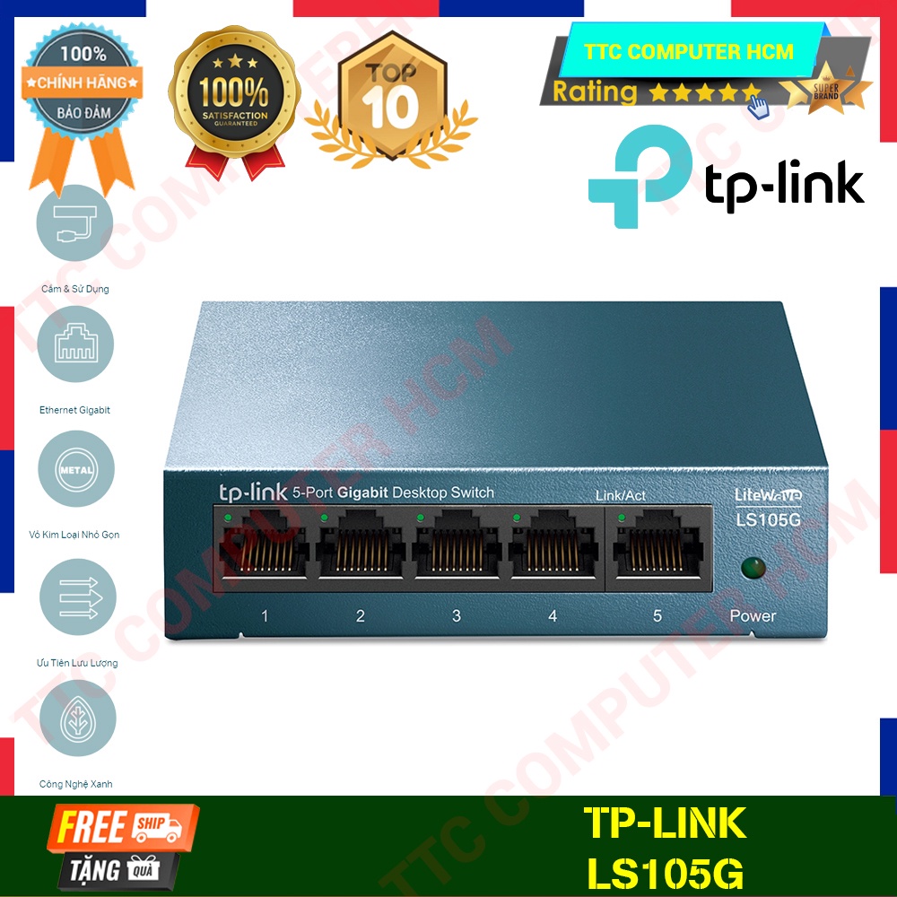 TP-LINK LS105G | LS105G - Switch Để Bàn 5 Cổng 10/100/1000Mbps - HÀNG ...