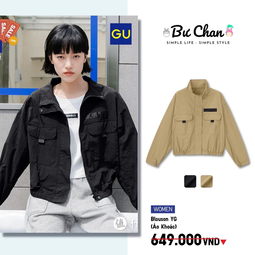 Áo Khoác GU Utility Blouson YG Dáng Ngắn Form Rộng - GU Nhật - 336421 | Shopee Việt Nam