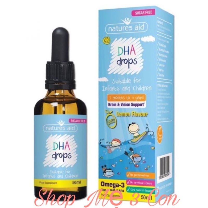 DHA giọt Natures Aid DHA Drops Uk Anh Quốc 50ml | Shopee Việt Nam