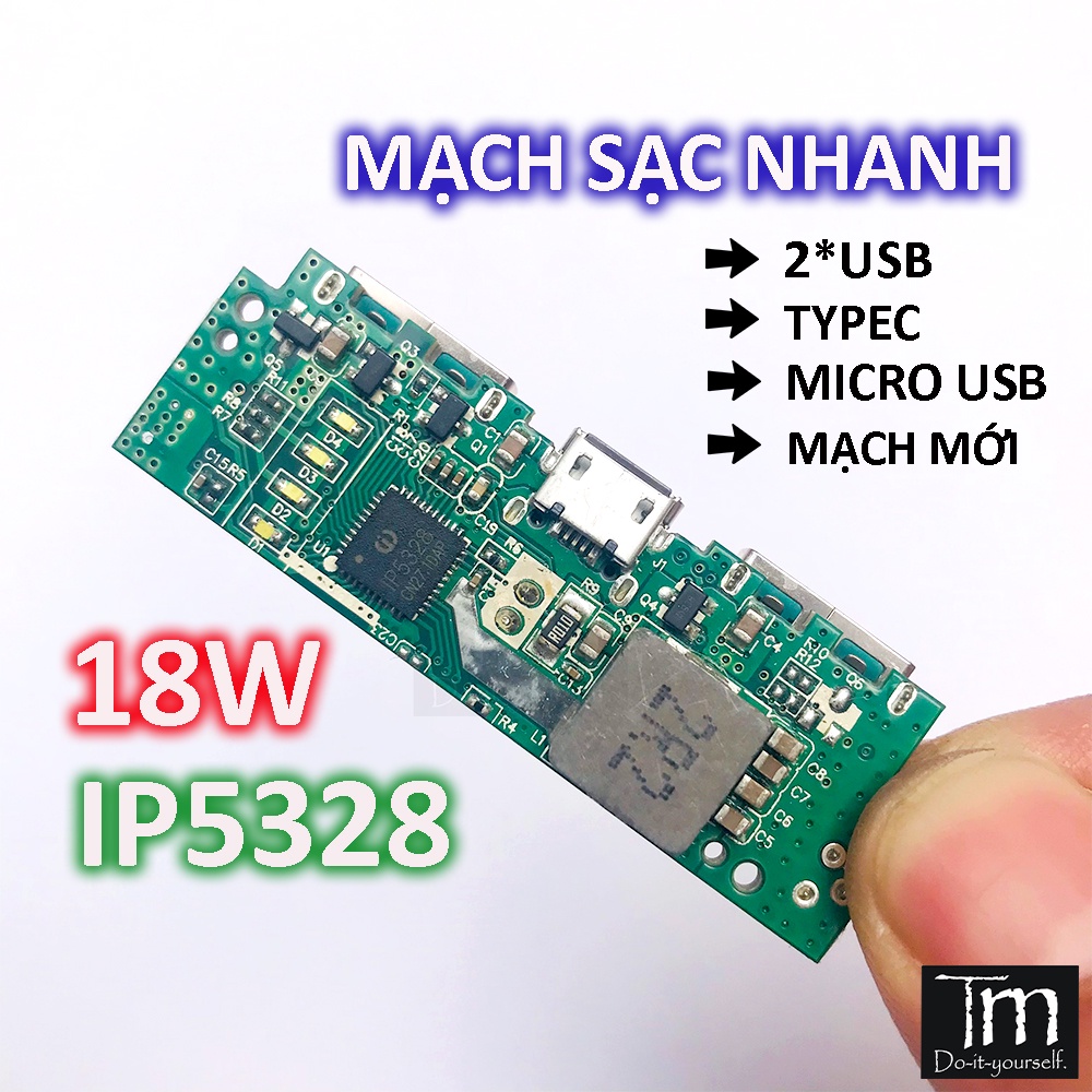 Mạch Sạc Dự Phòng Sạc Nhanh 18W IP5328 Mạch Mới Mini Nhỏ Gọn | Shopee Việt Nam
