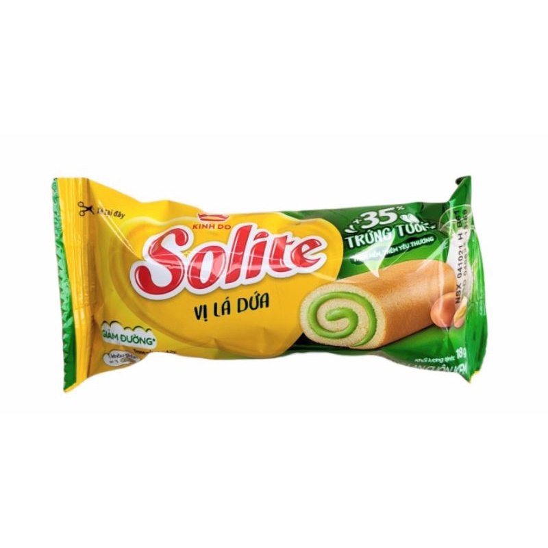 Bánh bông lan cuộn nhân kem Solite gói 18g | Shopee Việt Nam