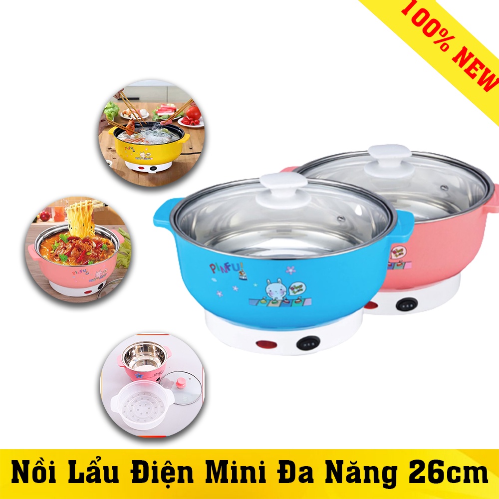 Nồi Lẩu Điện Mini 26cm Inox 304 - Bếp Lẩu Gia Đình 24 Cm SIÊU TỐC BẢO ...