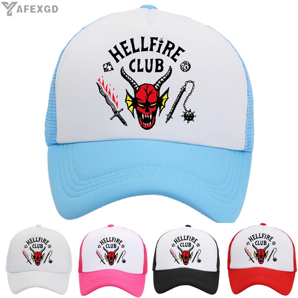 Stranger Things HELLFIRE Hat Retro Mesh Trucker Cap men women ...