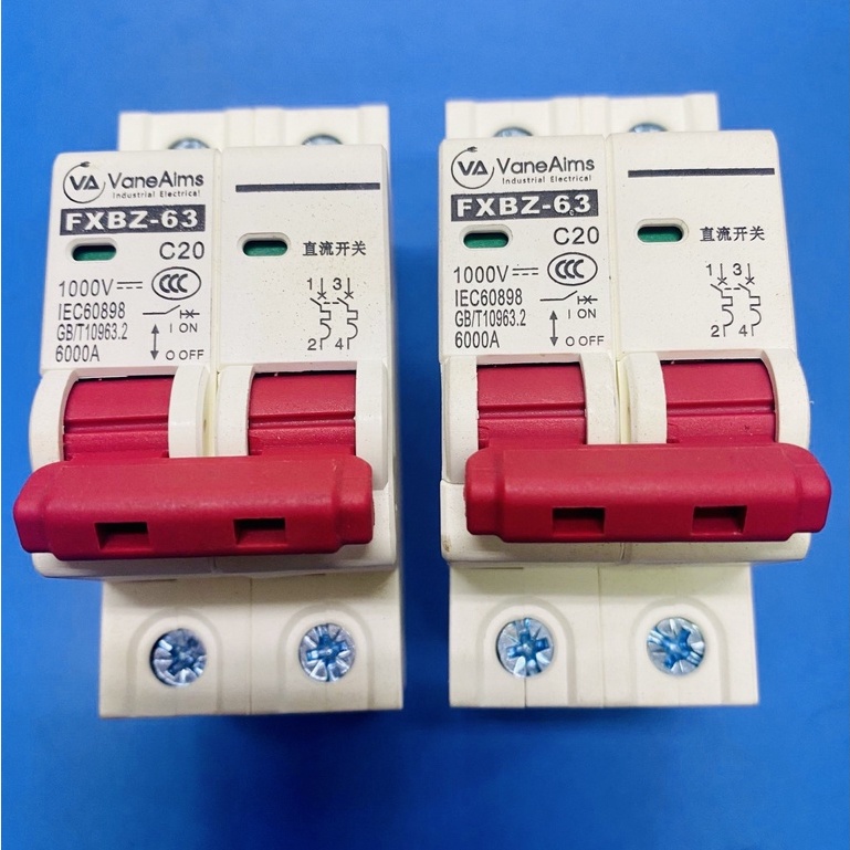 Aptomat điện 1 Chiều Fxbz 63 Vanaims Bộ Ngắt Mạch Cb Dc Dành Cho Năng