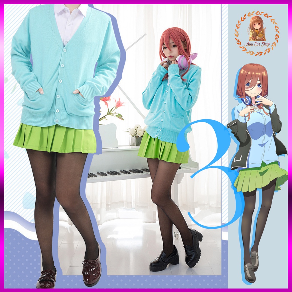 [Có sẵn] Trang phục cosplay Miku Nakano Gotoubun no Hanayome váy học ...
