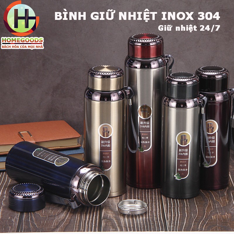 [MẪU MỚI - 800 ML_600ML] Bình giữ nhiệt 800 ml _600ML giữ nóng, lạnh trên 15H, Bình nhiệt Inox ...