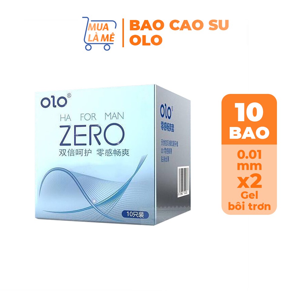 Bao cao su OLO Zero Ha For Man gấp đôi chất bôi trơn, siêu mỏng 0.01mm (10 bao/hộp) | Shopee ...