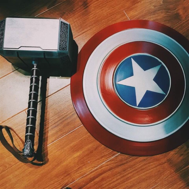 Khiên Captain america kim loại kích cỡ 47cm | Shopee Việt Nam