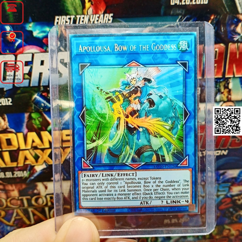 Bài Yu gi oh lá Apollousa Bow of the Goddess nữ giáp sư TẶNG Sleeves ...
