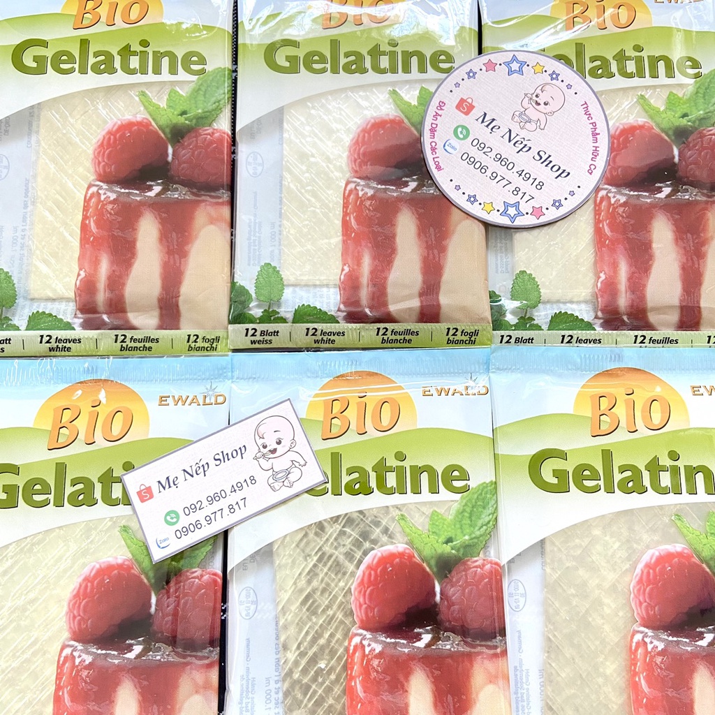Gelatin hữu cơ Bio Ewald dạng lá 20g | Shopee Việt Nam