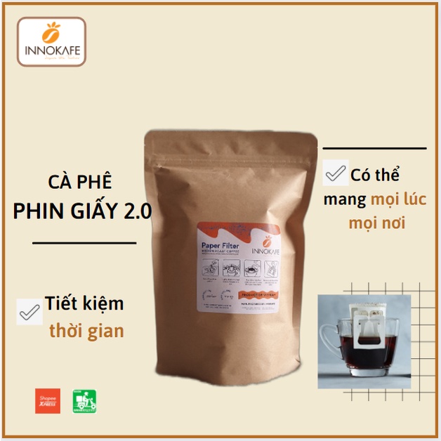 Cà phê nguyên chất phin giấy INNOKAFE tiện lợi, thích hợp cho người bận ...