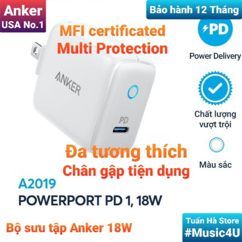 Củ sạc nhanh Anker PowerPort PD 18W A2012 A2019 A2716 Tuấn Hà Store ...