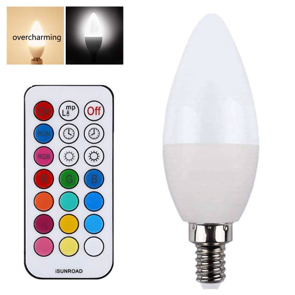 Bóng đèn LED đổi màu 3w E27 / E14 / E12 / B22 Rgb kèm remote chất lượng | Shopee Việt Nam