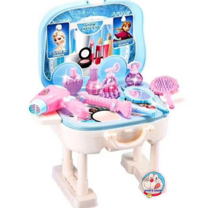 Đồ chơi 3 in 1 va ly trang điểm Elsa 23 PCs, dạng va ly kéo, ba lô ...