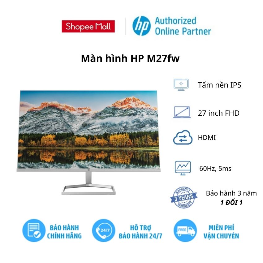 Màn hình HP M27fw 27inch FHD IPS 3Yrs - Bảo hành 3 năm | Shopee Việt Nam