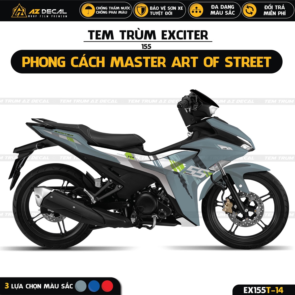 Tem Xe Exciter 155 Master Art Of Street Cực Chất | EX155T-14 | Decal ...