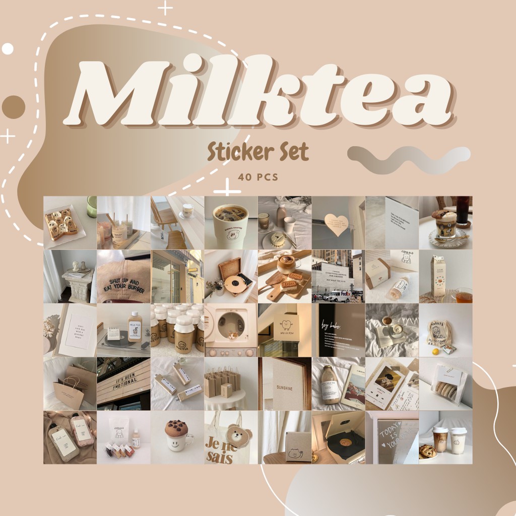 Aesthetic Sticker Set - 40 tấm | Shopee Việt Nam
