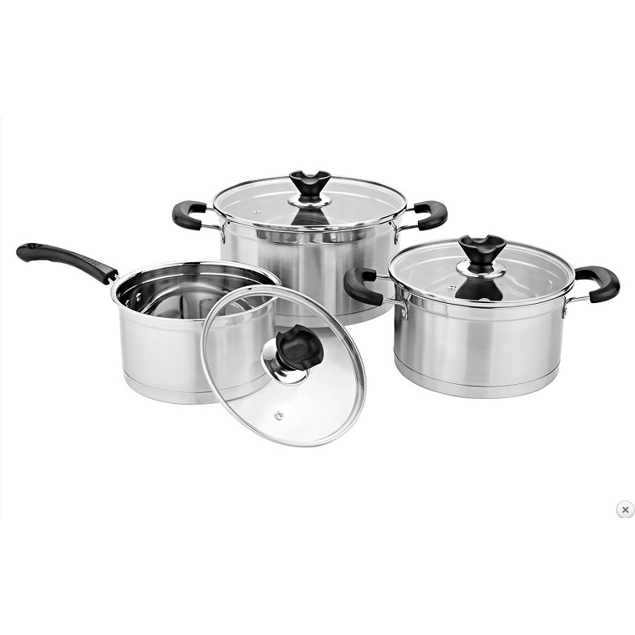 BỘ NỒI INOX 5 ĐÁY , ĐÁY TỪ -CHÍNH HÃNG AULUX-BH 12 THÁNG | Shopee Việt Nam