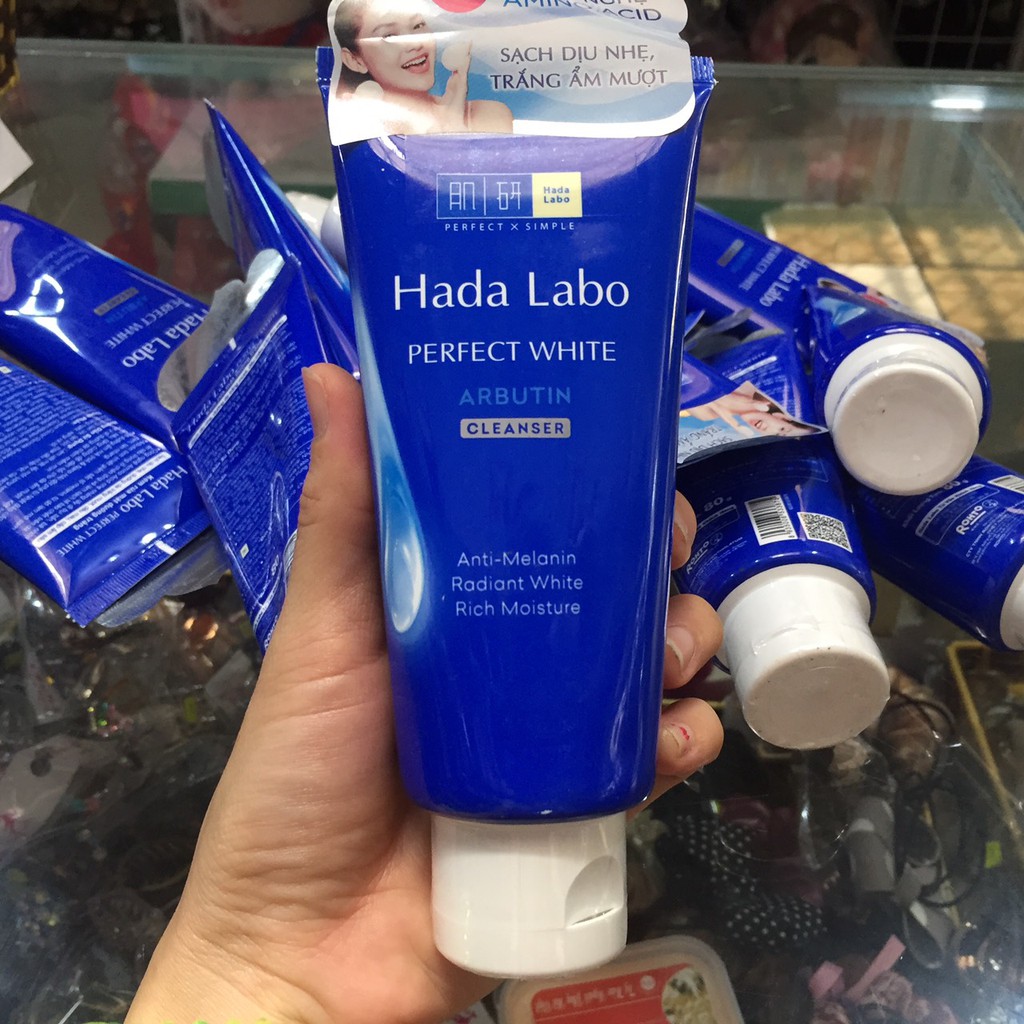 Kem rửa mặt dưỡng trắng Hada Labo Perfect White 80g | Shopee Việt Nam