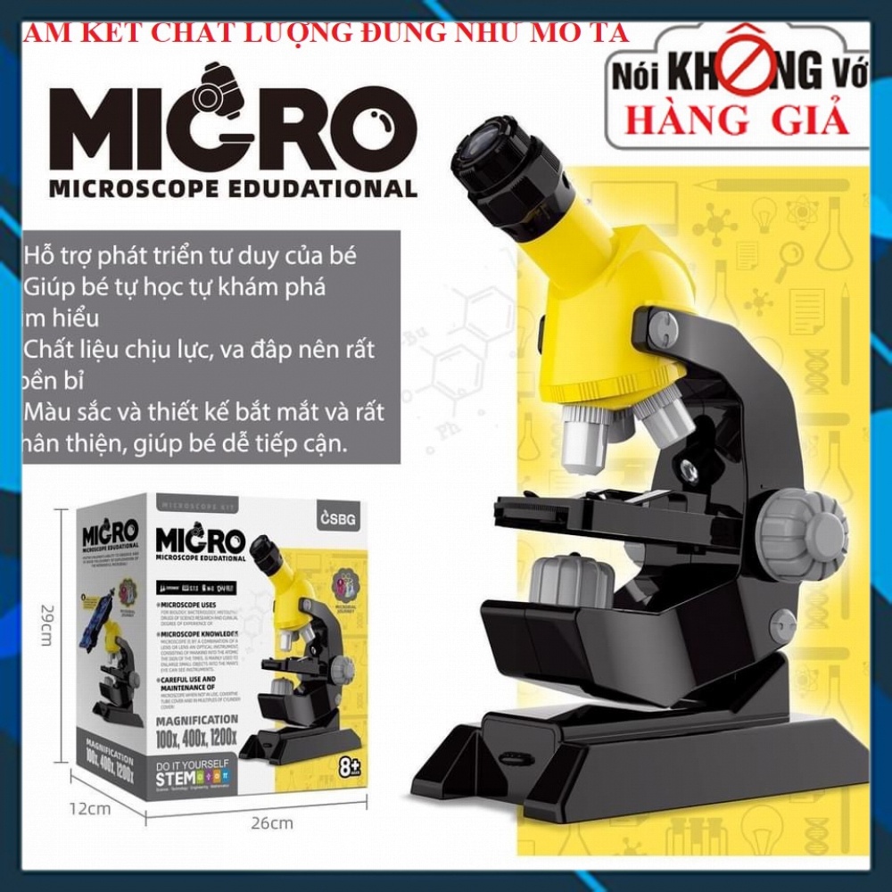 Bộ kính hiển vi sinh học Micro - BG001 phóng đại lên 1200X, kính hiển vi dùng nghiên cứu khoa ...