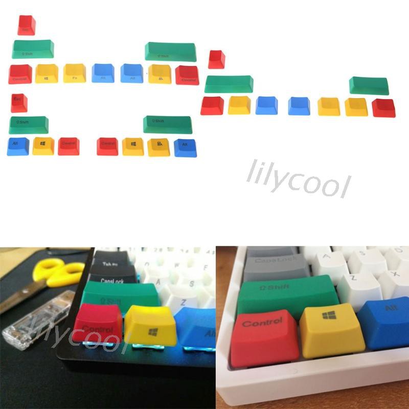 （Lily） PBT 10 Keys Keycap RGBY Mechanical Keyboard Add-on Kit OEM ...