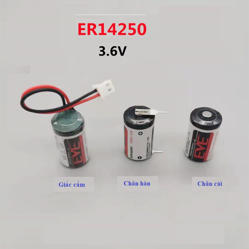 Nuôi nguồn ER14250 EVE Nuôi nguồn ER3V 1/2AA 3.6V | Shopee Việt Nam