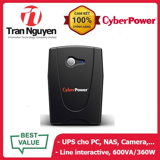 Bộ lưu điện Cyberpower VALUE600E 600VA 360W Chính Hãng | Shopee Việt Nam